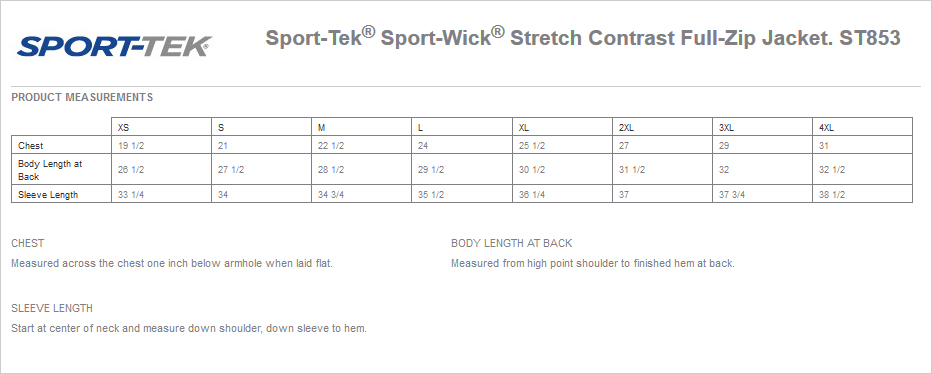 Sport-Tek - Sport-Wick Stretch Contrast Full-Zip Jacket | AEC Online